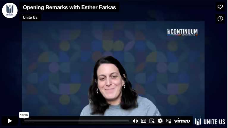 One Continuum Opening Remarks with Esther Farkas